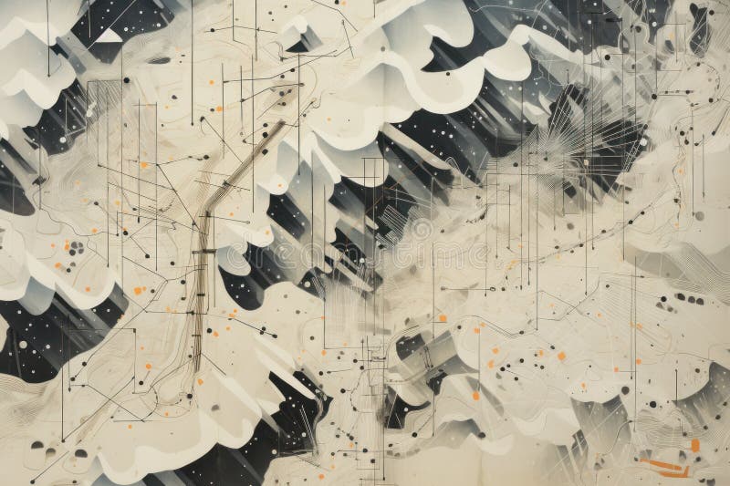 Ski Trail Patterns - Generative AI Stock Illustration - Illustration of ...