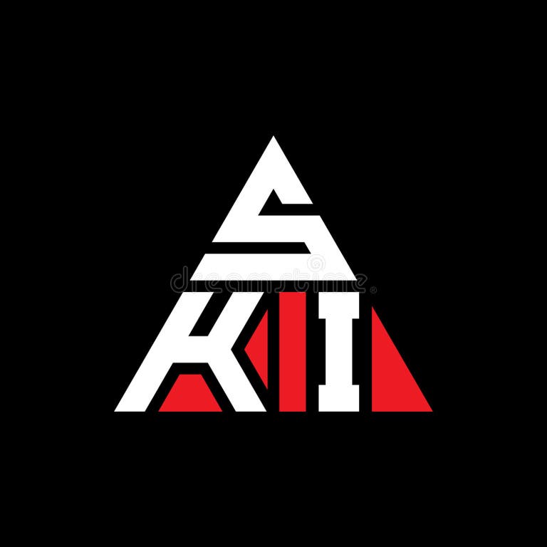 SKI Triangle Letter Logo Design with Triangle Shape. SKI Triangle Logo ...