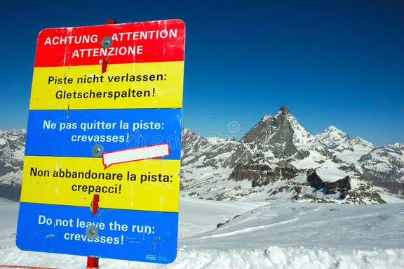 377 Warning Sign Ski Slope Stock Photos - Free & Royalty-Free Stock ...