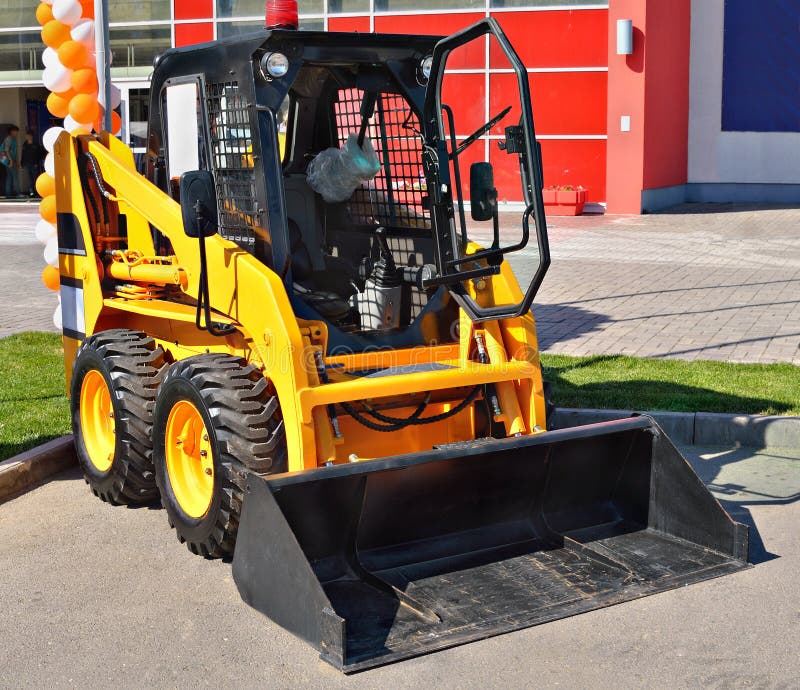 Skid steer loader stock photo. Image of bulldozer, equipment - 21516158