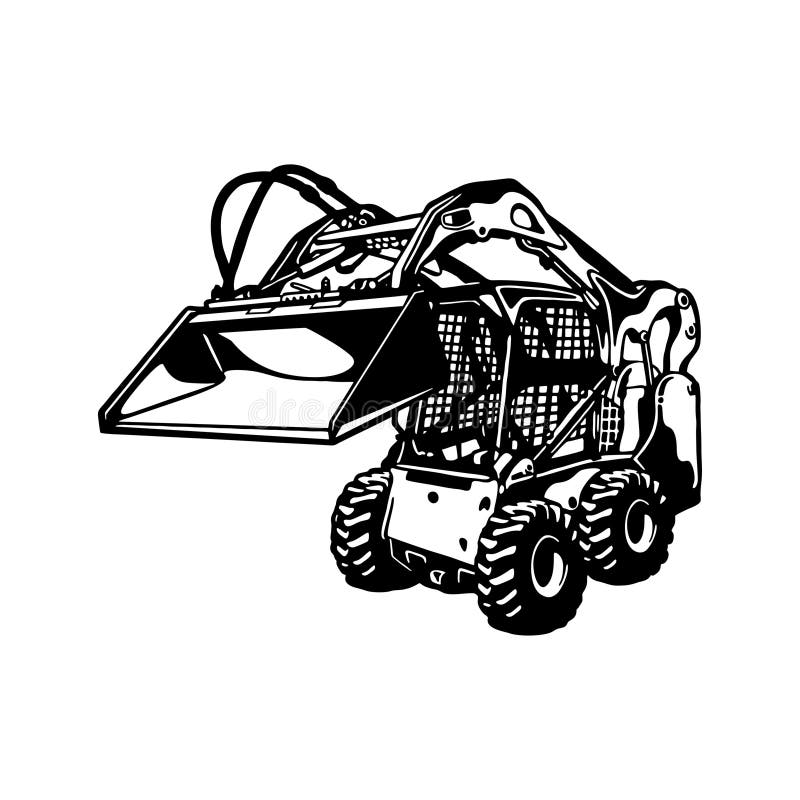 Skid Steer Loader, Bulldozer Vector Image Special Vehicles, Heavy ...