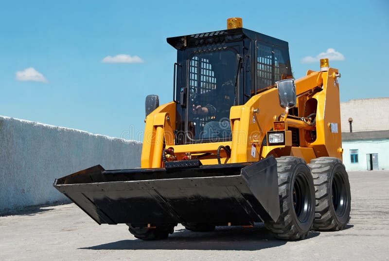 Skid Steer Loader (isolated) Stock Image - Image of construction ...