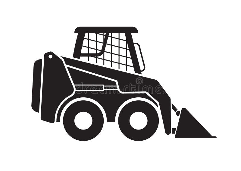 Skid Steer Silhouette Stock Illustrations – 205 Skid Steer Silhouette ...
