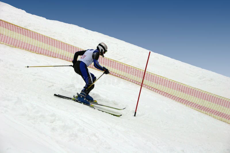 Skier. stock image. Image of descent, winter, teenager - 1992247