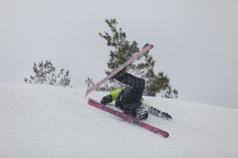 Falling skier. stock photo. Image of skier, misfortune - 17692586