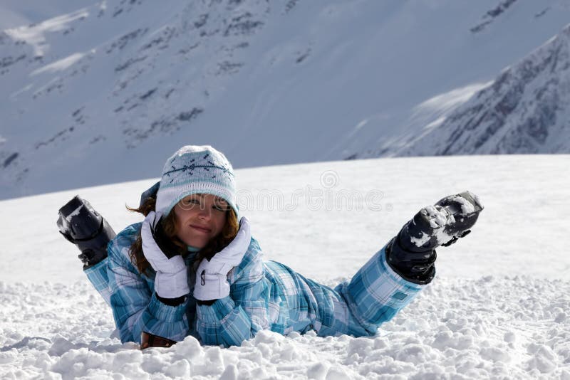 Skier girl stock image. Image of hobby, journey, people - 13099529