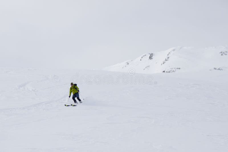 Skier Going Fast while Turning Stock Image - Image of slope, mountain ...