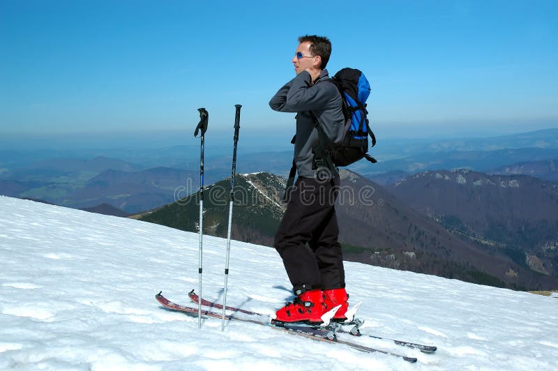 Skier portrait stock image. Image of holidays, adult, face - 2300243