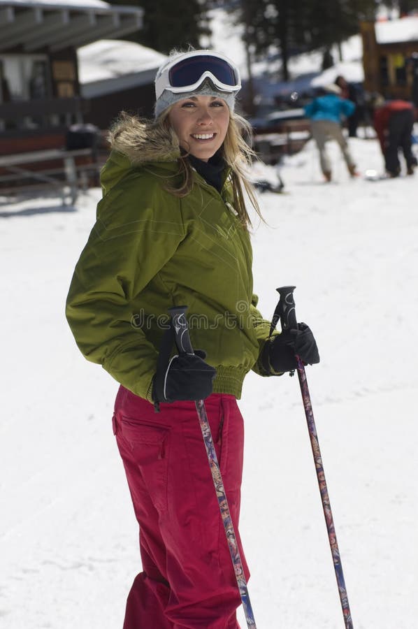 Skier at Ski Resort stock image. Image of skier, person - 29663609