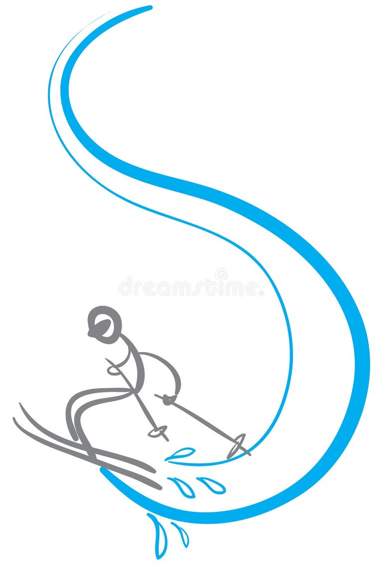 Stickman Skiing Stock Illustrations – 23 Stickman Skiing Stock ...