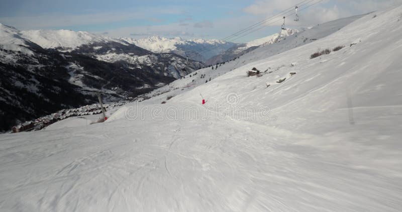 Skiing in the Alps stock video. Video of people, speed - 325599443