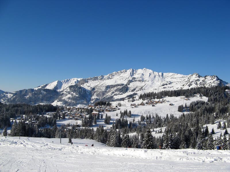 Skiing area near Amden stock photo. Image of europe, enjoy - 6162706