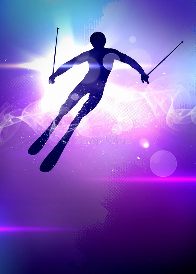 Skiing background stock illustration. Illustration of recreation - 37374876