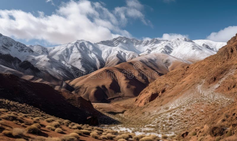 Skiing Down the Slopes of Morocco S Snow-capped Mountains Creating ...