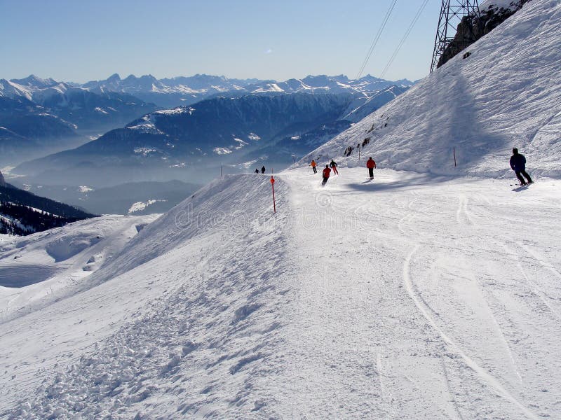 Skiing Fun stock photo. Image of peak, sight, skiing, peaks - 8160874