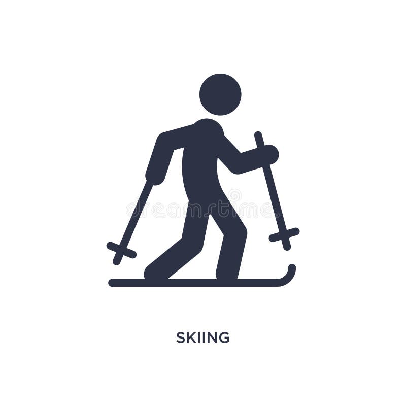 Man Skiing Icon on White Background. Simple Element Illustration from ...