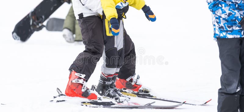 Skiing Master Class for Kids with Instructor in Winter Sports School ...