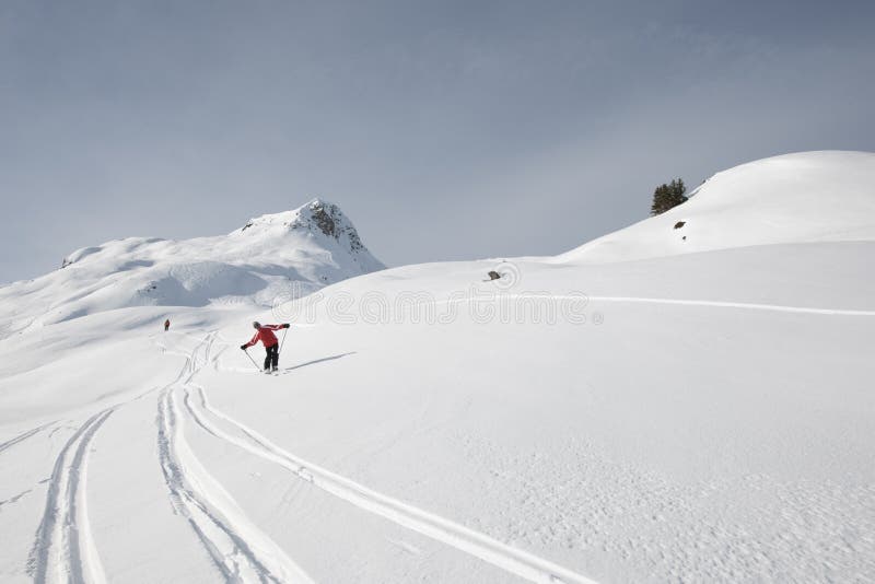 Skiing, men off piste stock photo. Image of joyful, resort - 13272632