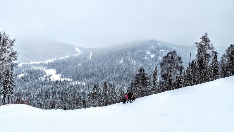 Skiing in Mountains and Peace Stock Image - Image of peace, mountain ...