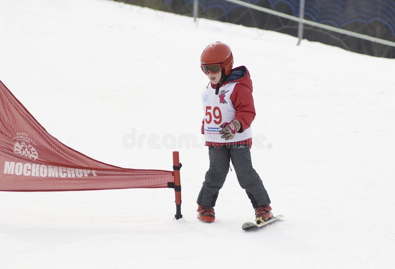 Skiing on one ski editorial photo. Image of season, downhill - 24157626