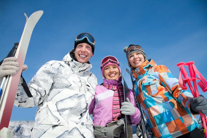 Skiing people stock photo. Image of outdoors, nature - 28106556