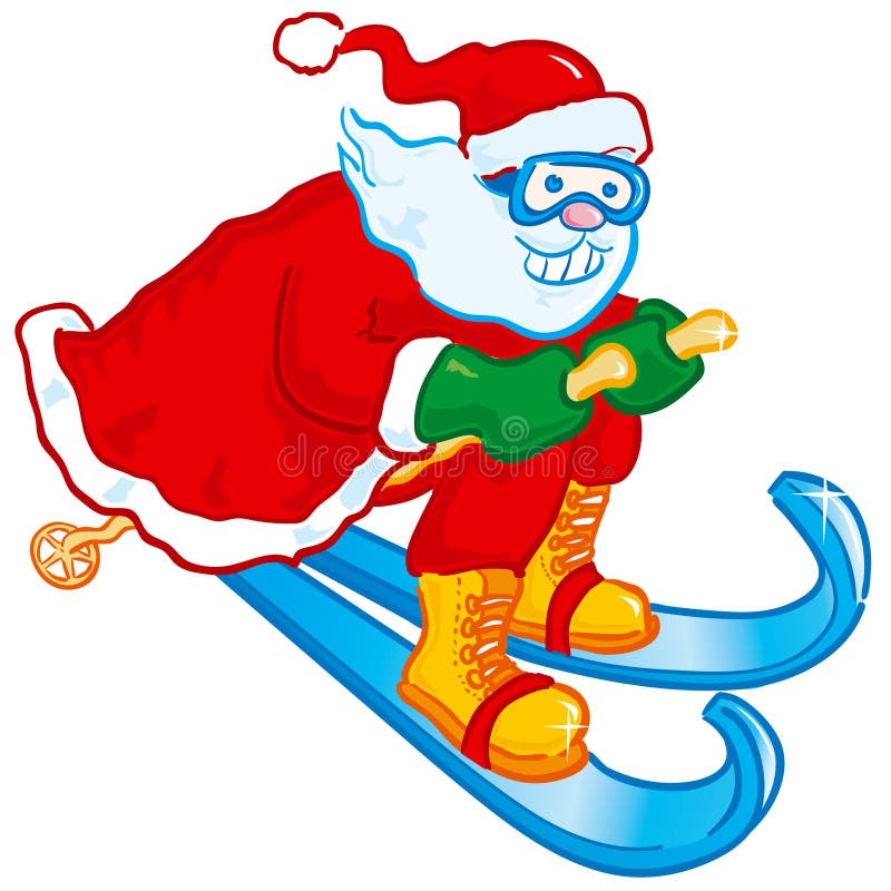 Santa on snowmobile stock illustration. Illustration of game - 344190