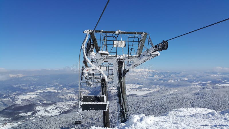 Skiing scene stock image. Image of mountains, holidays - 50373645