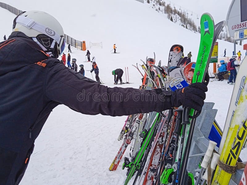 Skiing on Ski Slope in Winter Vacation Editorial Photography - Image of ...