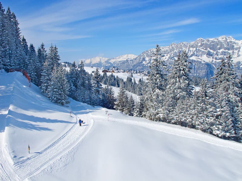 Skiing slope editorial photo. Image of altitude, panorama - 21722626