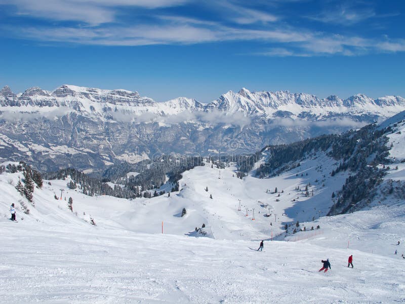 Skiing slope stock photo. Image of frozen, season, holiday - 21821214