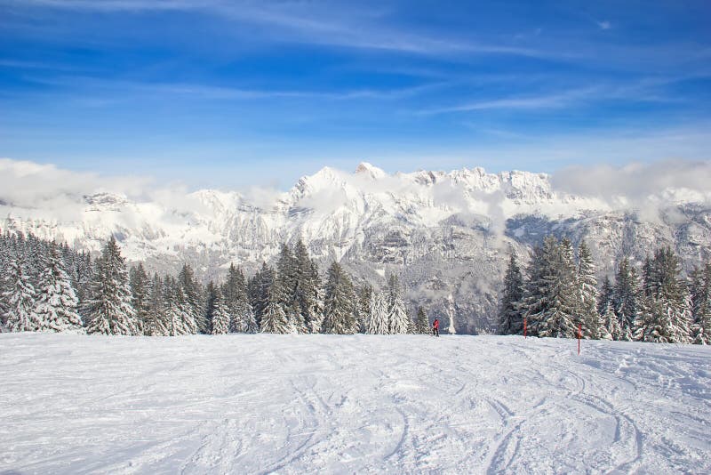 Skiing slope stock photo. Image of peak, chill, piste - 29417794