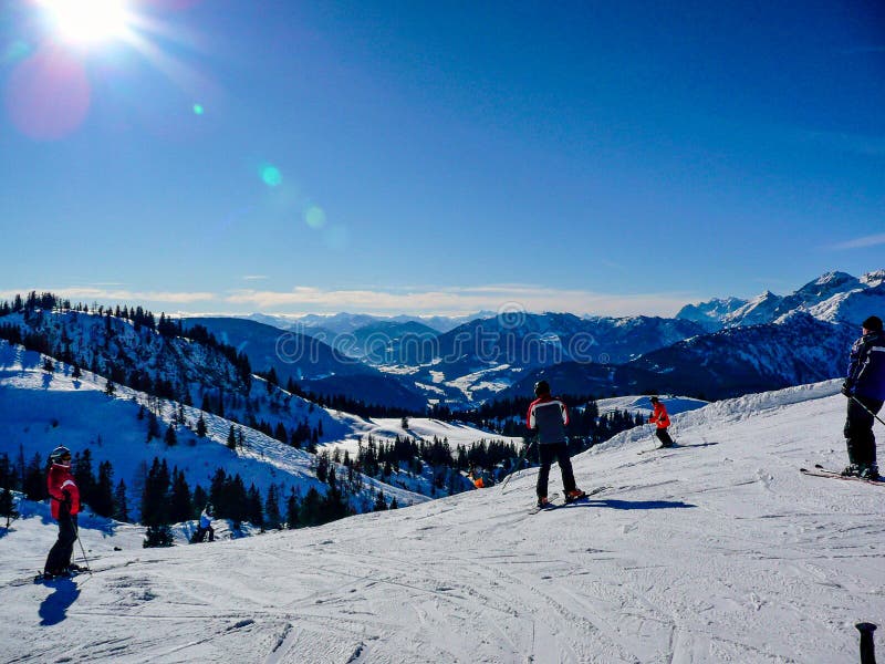 Skiing slope in Austria editorial photo. Image of alps - 44067916
