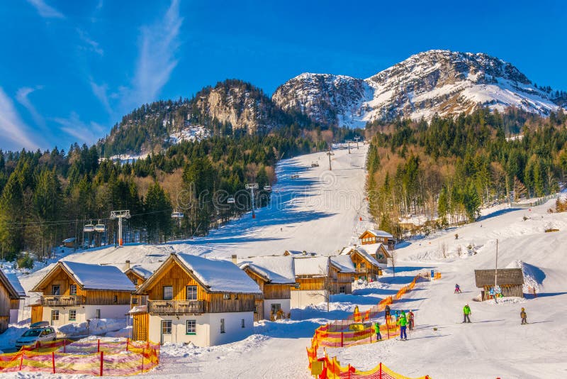 Skiing Slopes of Bad Aussee in Austria Editorial Photography - Image of ...