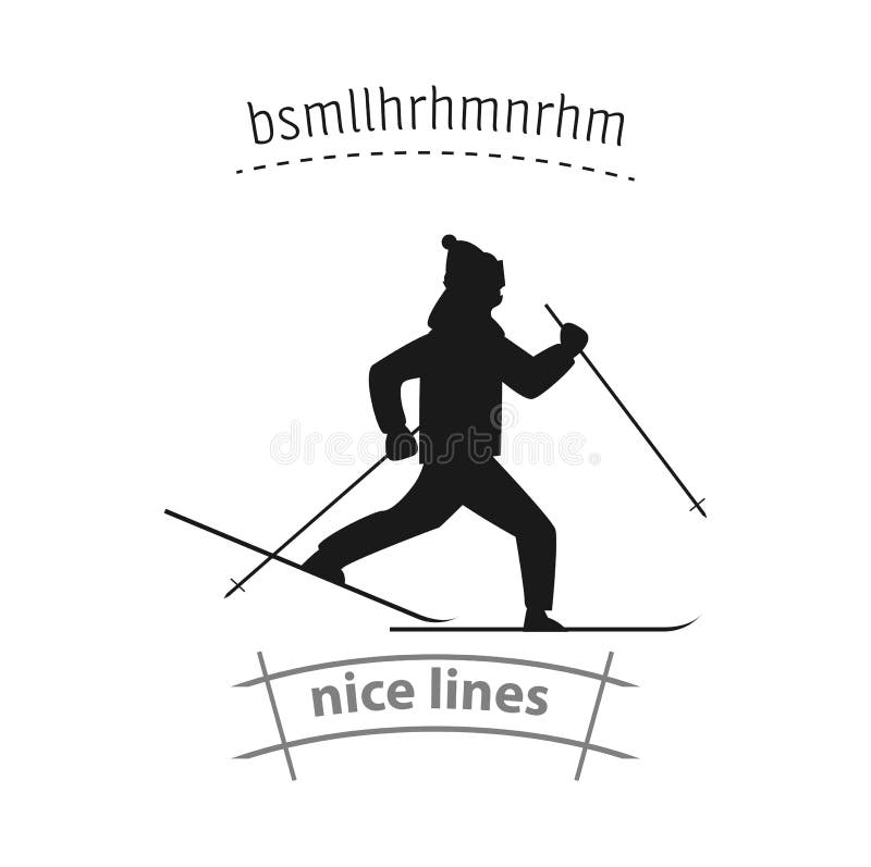 Skiing Sportsman Simple Icon. Skiing Isolated Icon Stock Vector ...