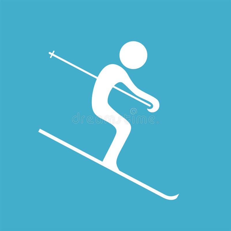 Skiing symbol stock illustration. Illustration of skier - 102725494