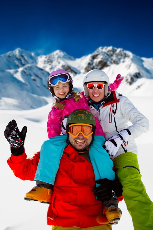 Skiing, winter fun stock photo. Image of funny, alps - 27045368