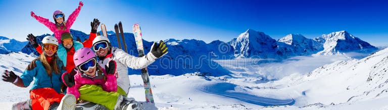 Skiing, winter fun stock image. Image of mountain, mother - 27045441