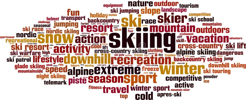 Skiing word cloud stock vector. Illustration of race - 277649531