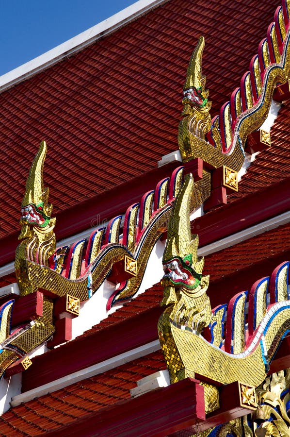Skilfully Crafted Gable Soaring into Blue Sky Stock Photo - Image of ...