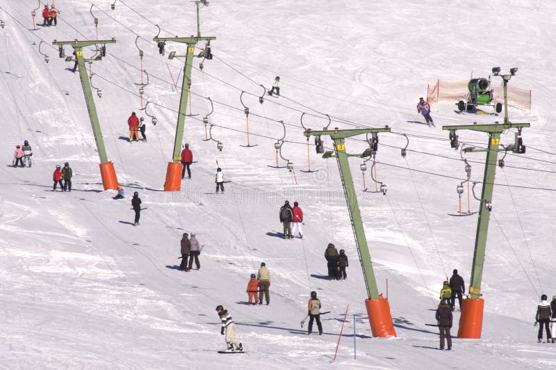 Skilift stock image. Image of season, lift, winter, track - 7917723