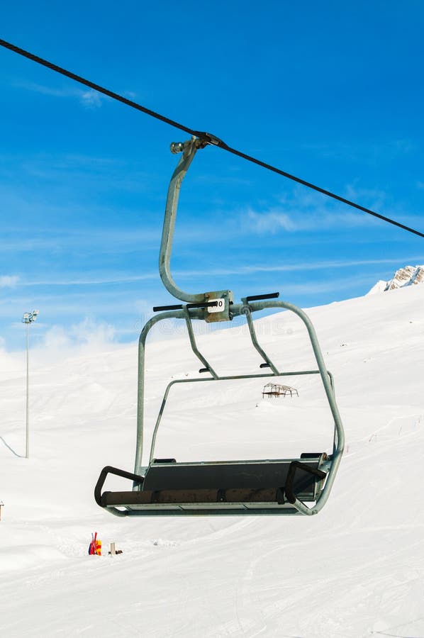Skilift in the Fog in Winter Stock Photo - Image of chair, skilift ...
