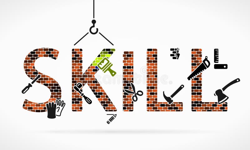 Developing Skills: Businessman Building Skill-word Stock Photo - Image ...