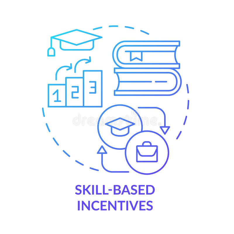 Skill-based Incentives Blue Gradient Concept Icon Stock Vector ...