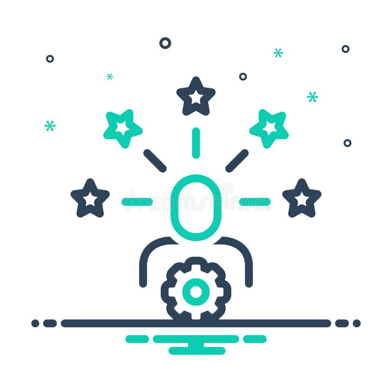 Mix Icon for Skill Building, Skill and Employee Stock Vector ...
