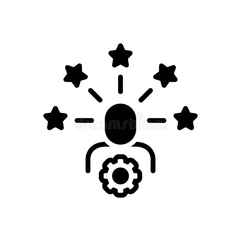 Black Solid Icon for Skill Building, Skill and Creative Stock ...