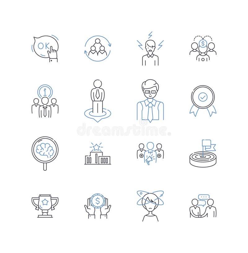 Skill Building Line Icons Collection. Adaptability, Ambition ...