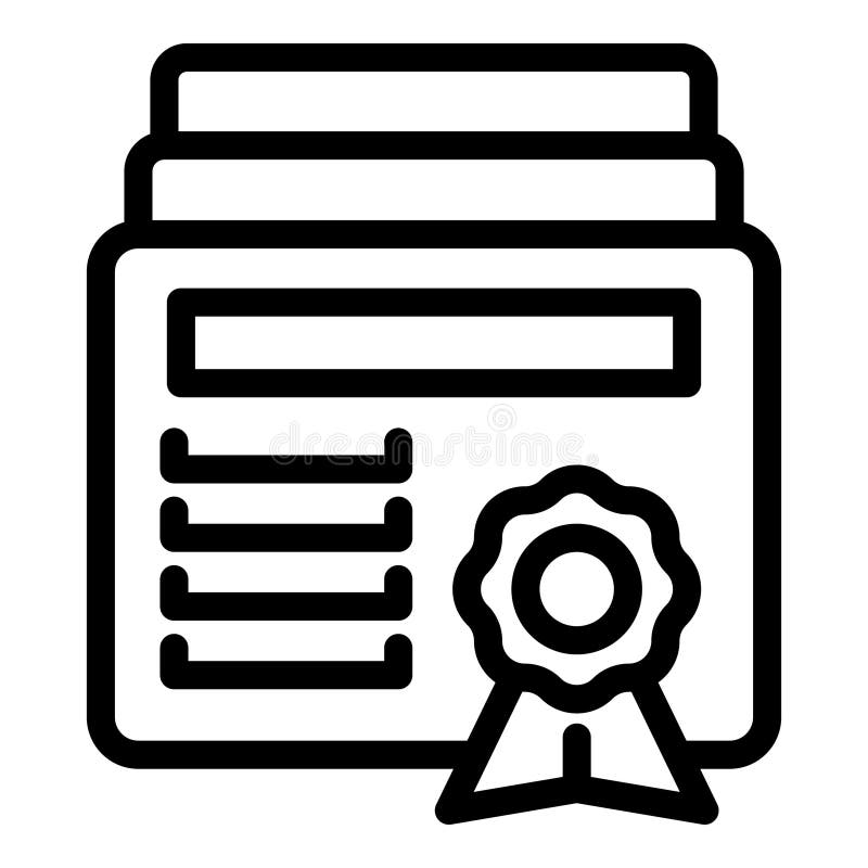 Skill Development Certificate Icon Outline Vector. Talent Improvement ...