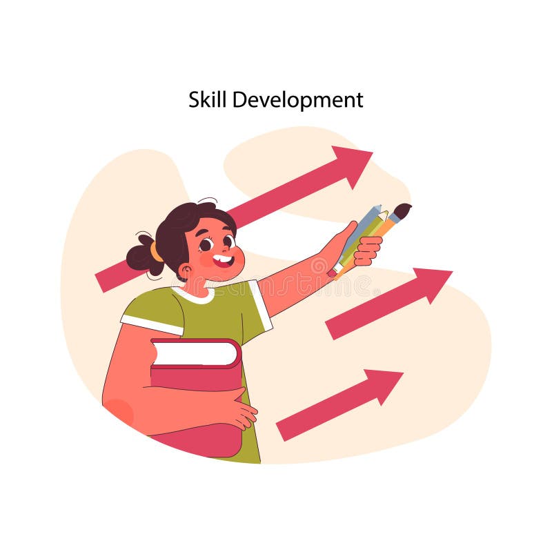 Skill Development Concept. Flat Vector Illustration Stock Vector ...