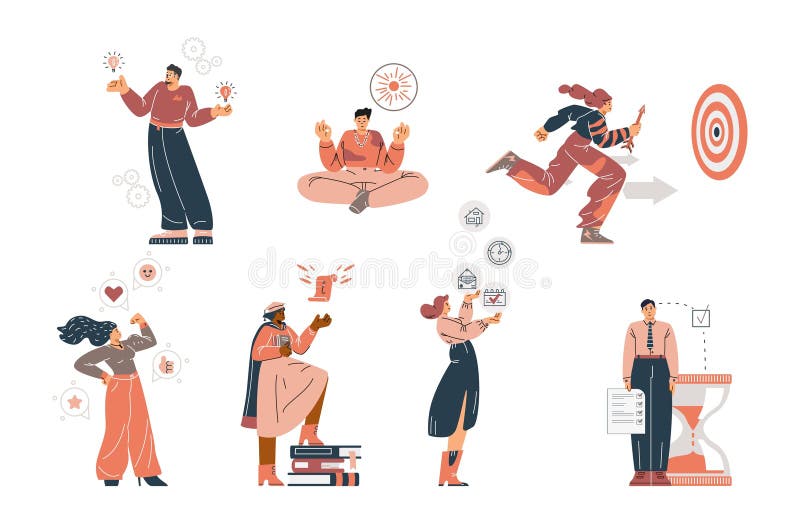 Skill Development and Learning Vector Illustration Set Stock Vector ...
