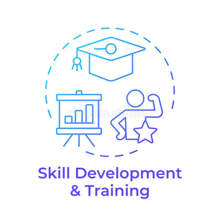 Skill Development and Training Blue Gradient Concept Icon Stock ...